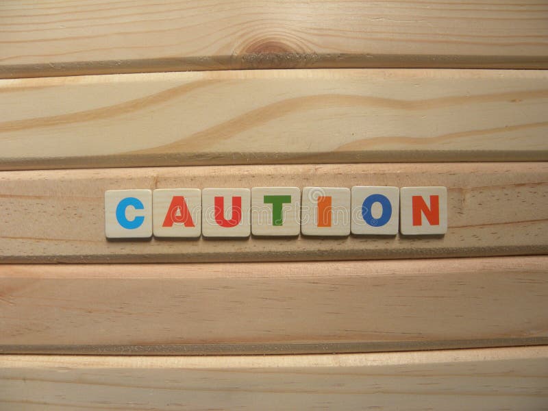 Word of Caution Keep Out of Restricted Areas Stock Photo - Image of ...