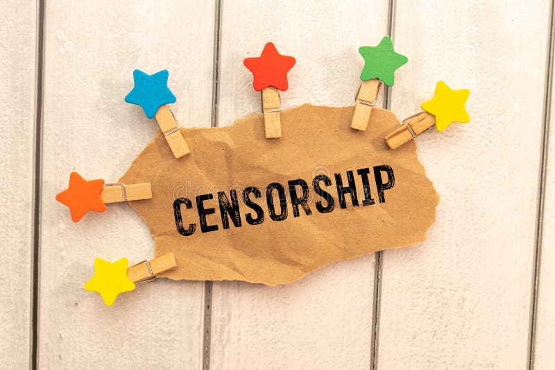 The Word Censorship Written Under a Brown Torn Paper. Stock Photo ...