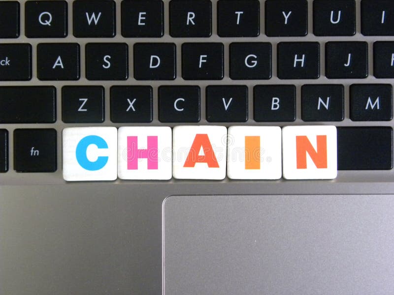Chain and keyboard stock photo. Image of communication - 1556296