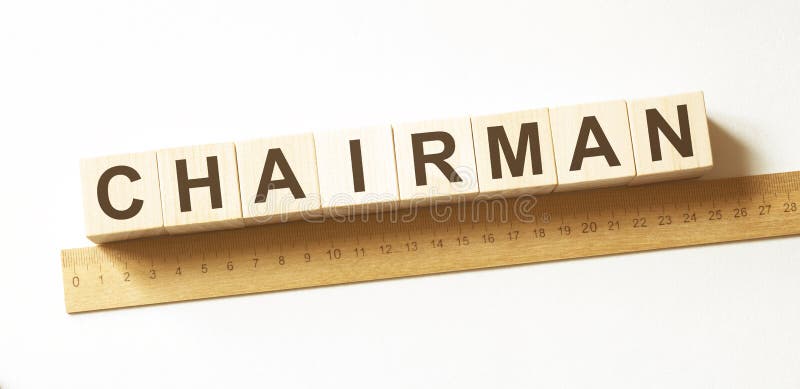 Word CHAIRMAN Made with Wood Building Blocks Stock Image - Image of ...