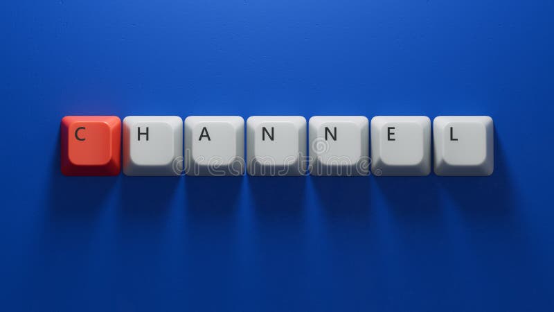 Word CHANNEL Made with Computer Keyboard Keys.close Up of Computer ...