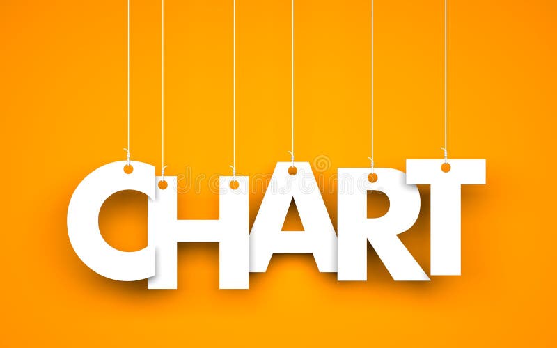 Word CHART Hanging on Orange Background Stock Illustration ...