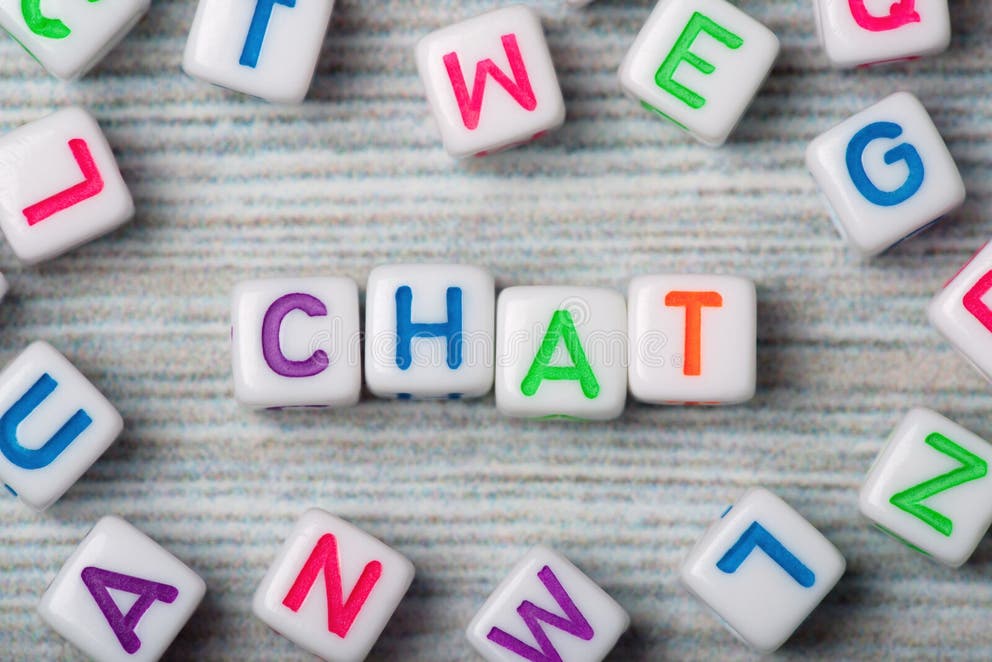The Word Chat Macro Surrounding Letters Stock Image - Image of chat ...