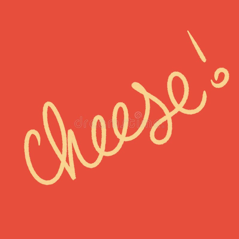 "cheese!" on Orange Background Stock Illustration - Illustration of ...