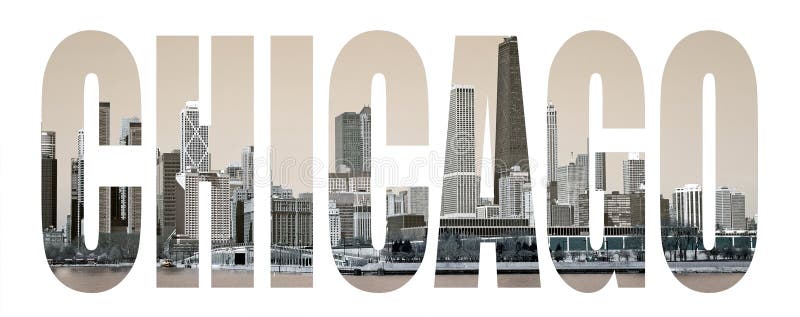 Chicago letters stock photo. Image of midwest, business - 81894040