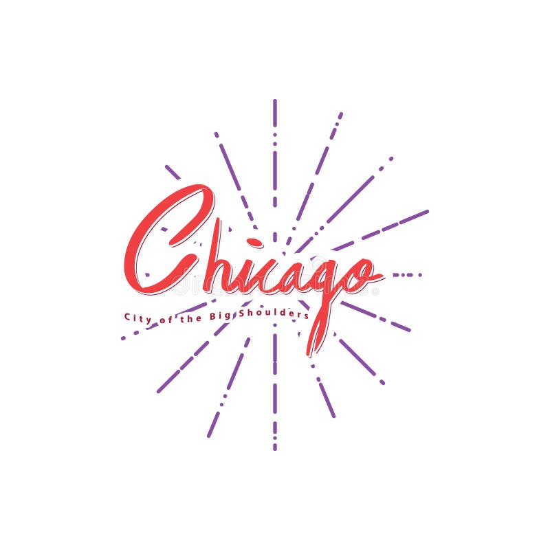 Word Chicago. Vector Illustration Decorative Background Design Stock ...
