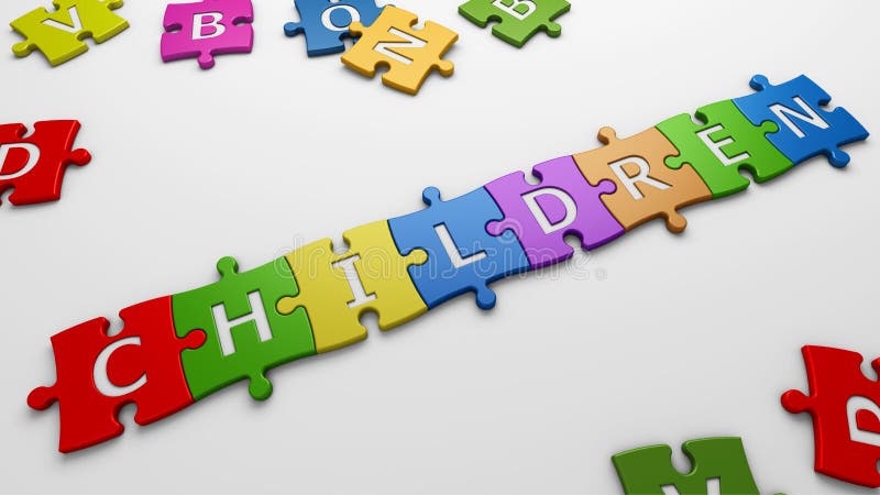 Word children stock illustration. Illustration of children - 30311371