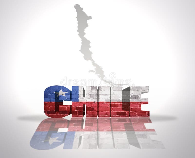 Word Chile on a Map Background Stock Illustration - Illustration of ...