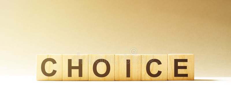 Word CHOICE Made with Wood Building Blocks Stock Photo - Image of wood ...