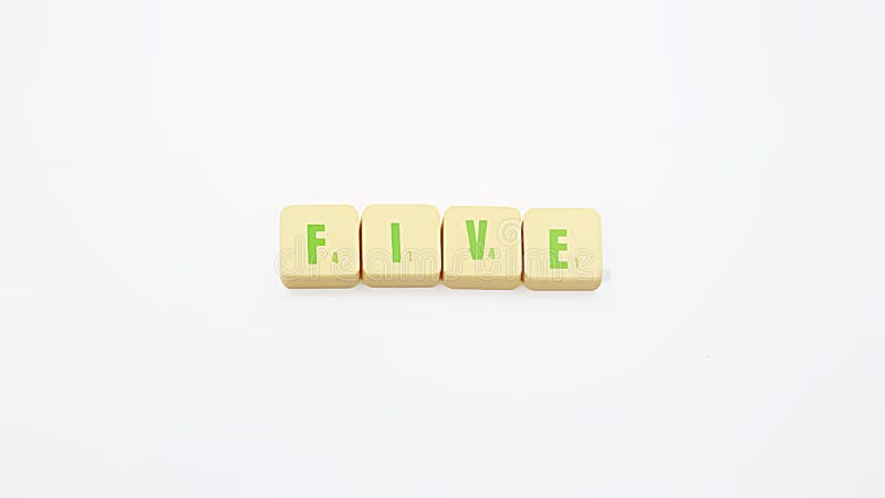 Word cinq image stock. Image du cinq, signification - 102885953