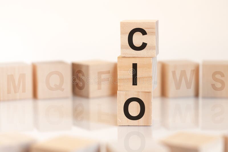 Word Cio from Wooden Blocks with Letters, Concept Stock Photo - Image ...
