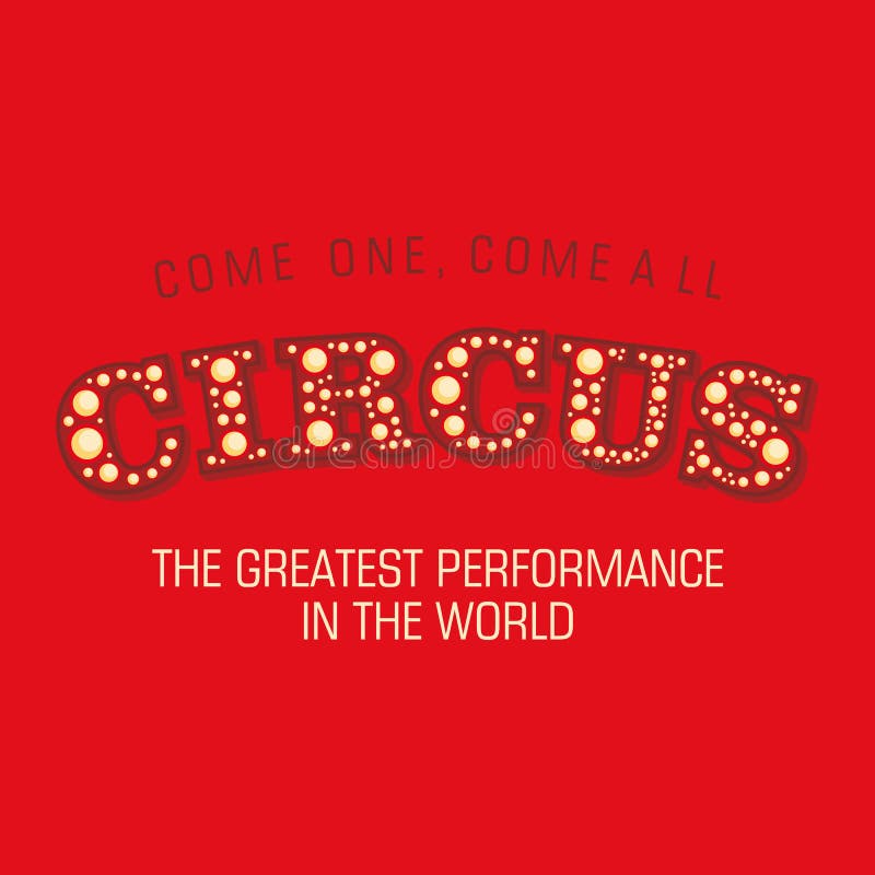 The Word Circus on a Red Background. Vector. Stock Vector ...