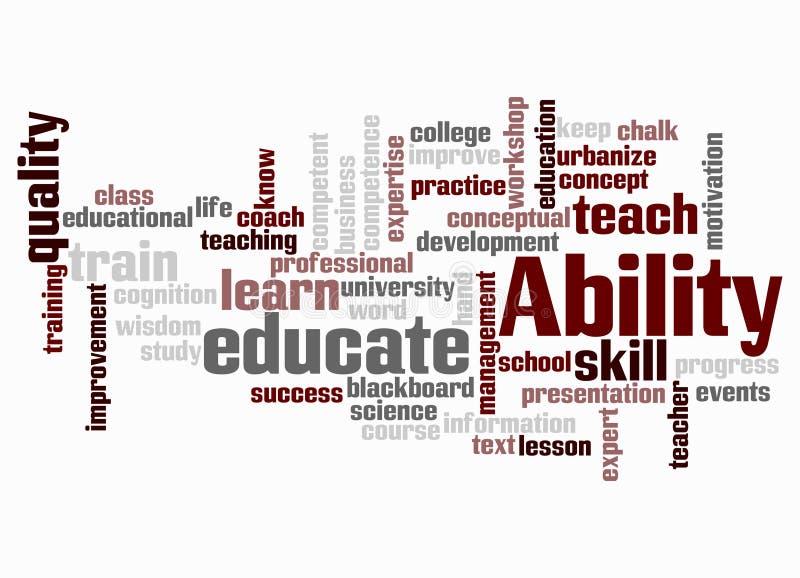 Word Cloud with ABILITY Concept Create with Text only Stock ...