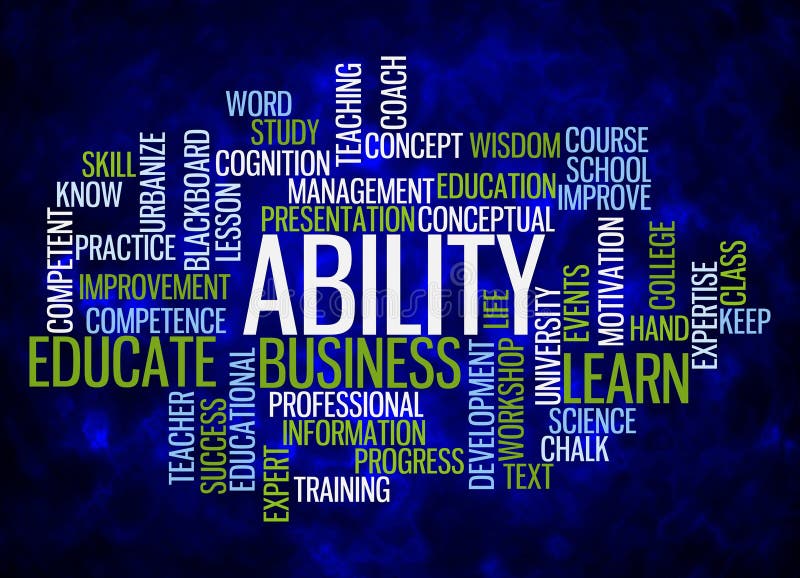 Word Cloud with ABILITY Concept Create with Text only Stock ...