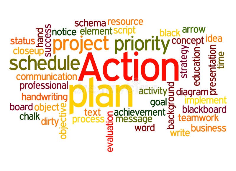 Word Cloud with ACTION PLAN Concept Stock Image - Image of presentation ...