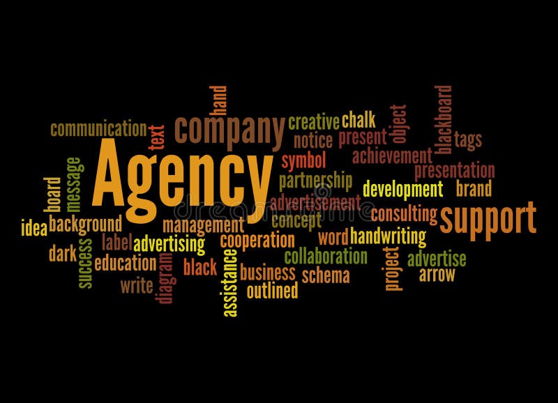 Word Cloud with AGENCY Concept Stock Illustration - Illustration of ...