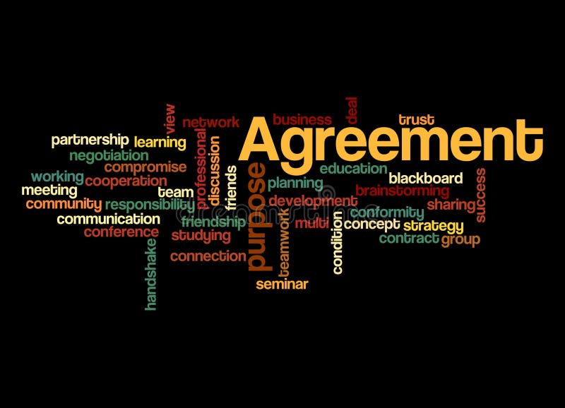 Word Cloud with AGREEMENT Concept Stock Photo - Image of multi ...