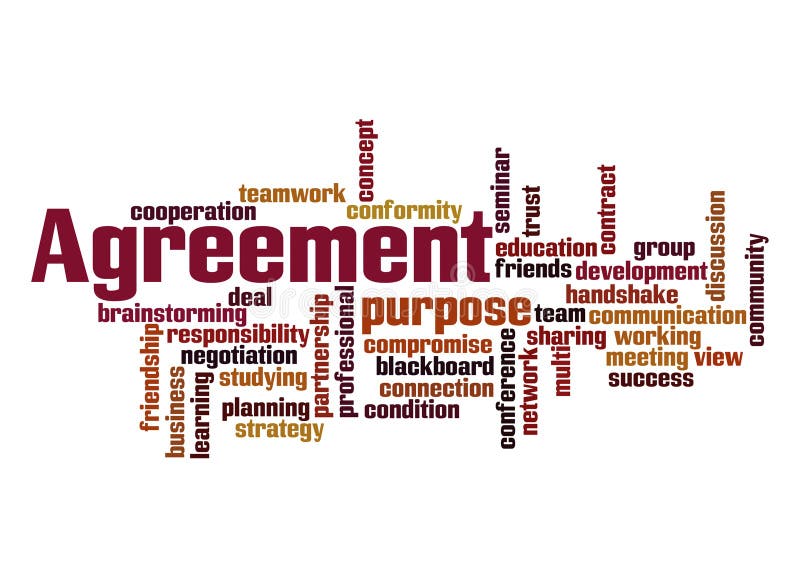 Word Cloud with AGREEMENT Concept Stock Illustration - Illustration of ...