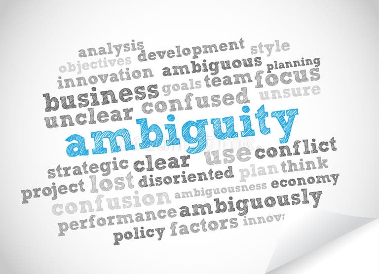 Word Cloud Ambiguity stock vector. Illustration of page - 26673317