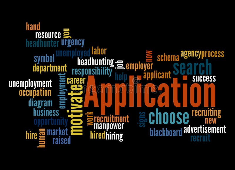 Word Cloud with APPLICATION Concept Stock Illustration - Illustration ...