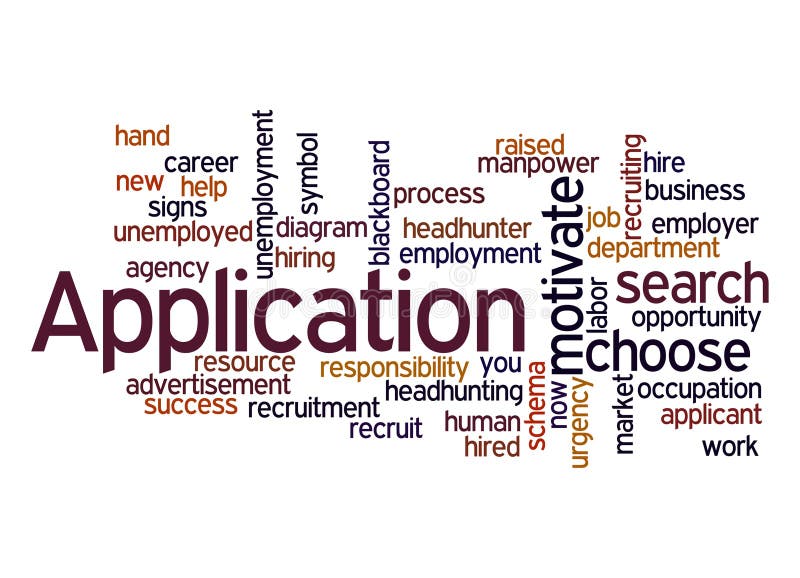 Word Cloud with APPLICATION Concept Stock Illustration - Illustration ...