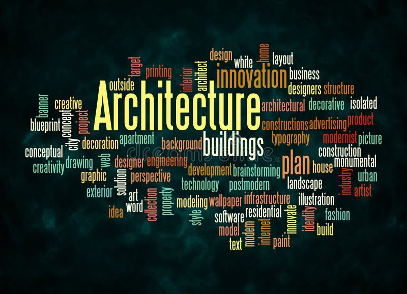 Word Cloud with ARCHITECTURE Concept Create with Text only Stock Photo ...