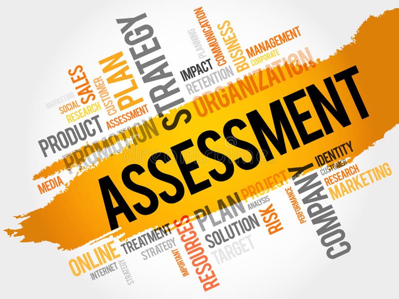 Word Cloud with Assessment stock illustration. Illustration of analysis ...