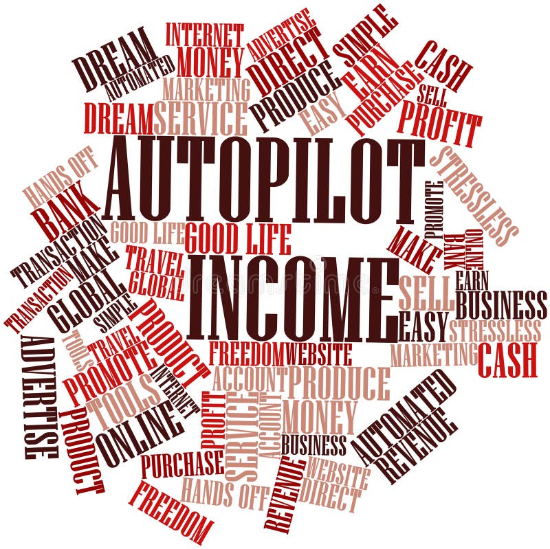 Word Cloud for Autopilot Income Stock Illustration - Illustration of ...
