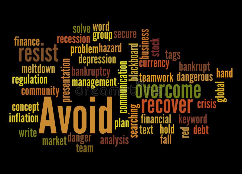 Word Cloud with AVOID Concept Stock Illustration - Illustration of ...