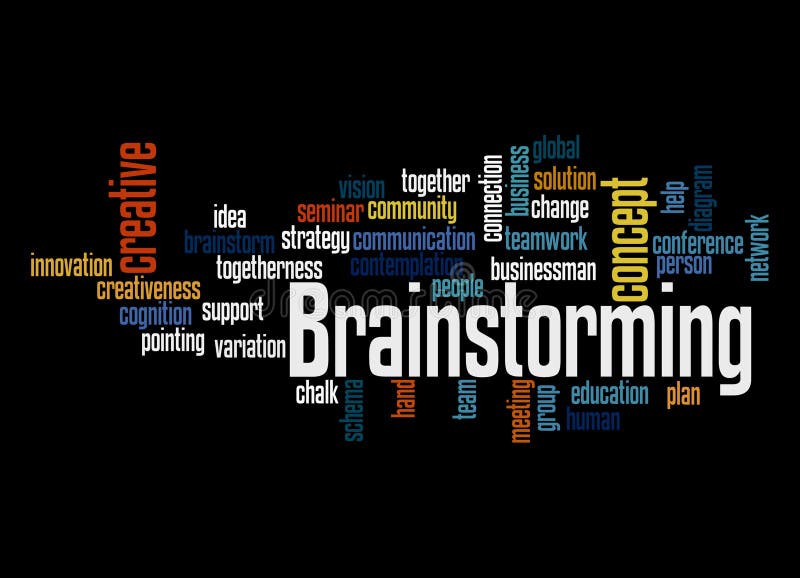 Word Cloud with BRAINSTORMING Concept Stock Illustration - Illustration ...