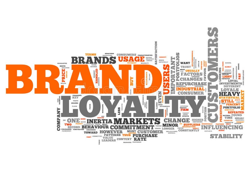 Word Cloud Brand Loyalty stock illustration. Illustration of design ...