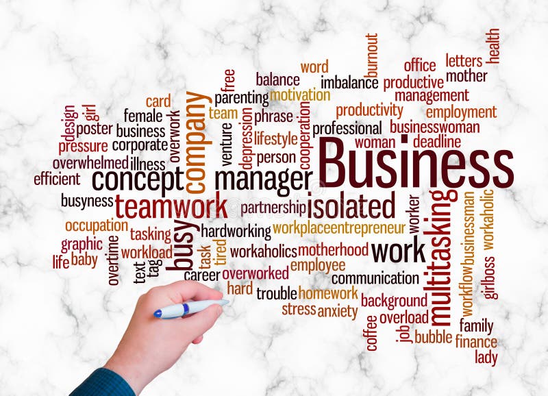 Word Cloud with BUSYNESS Concept Create with Text only Stock Image ...