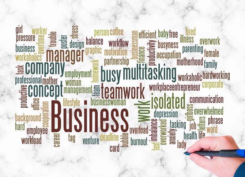 Word Cloud with BUSYNESS Concept Create with Text only Stock Image ...