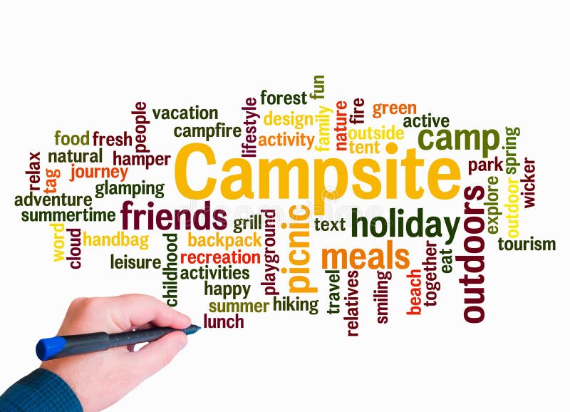 Word Cloud with CAMPSITE Concept Create with Text only Stock Image ...
