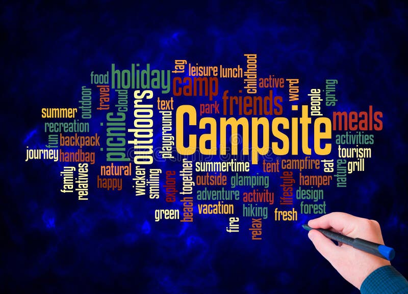 Word Cloud with CAMPSITE Concept Create with Text only Stock Image ...