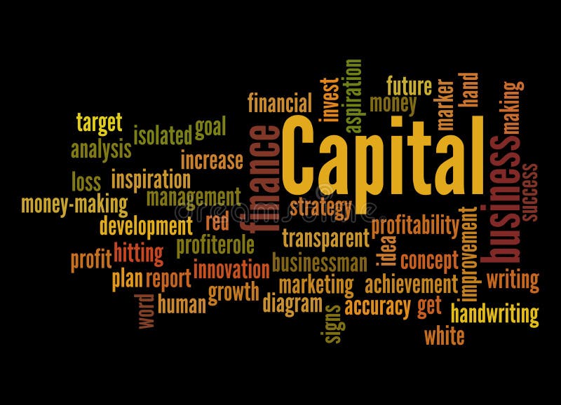 Word Cloud with CAPITAL Concept Stock Image - Image of marketing ...