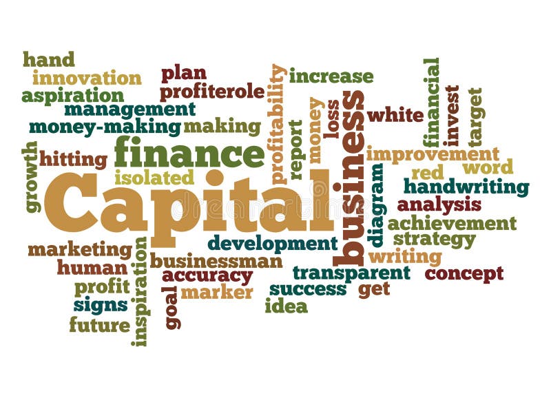 Word Cloud with CAPITAL Concept Stock Illustration - Illustration of ...
