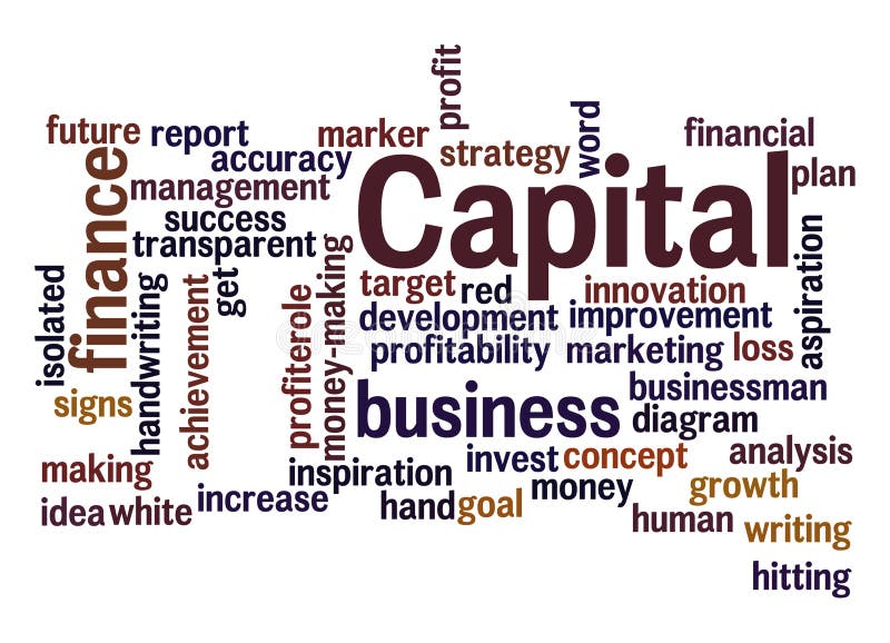 Word Cloud with CAPITAL Concept Stock Illustration - Illustration of ...