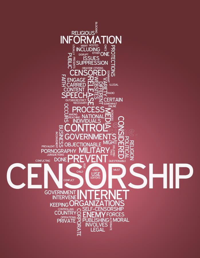 Censorship word cloud stock vector. Illustration of national - 205187562