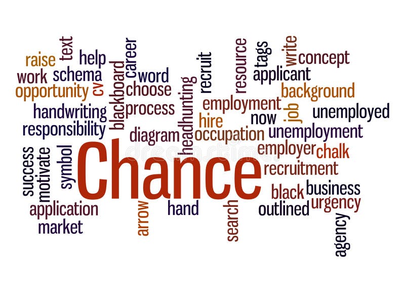 Word Cloud with CHANCE Concept Stock Illustration - Illustration of ...