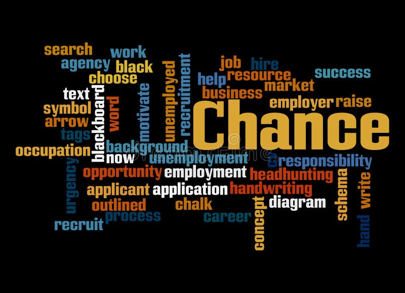 Word Cloud with CHANCE Concept Stock Illustration - Illustration of ...