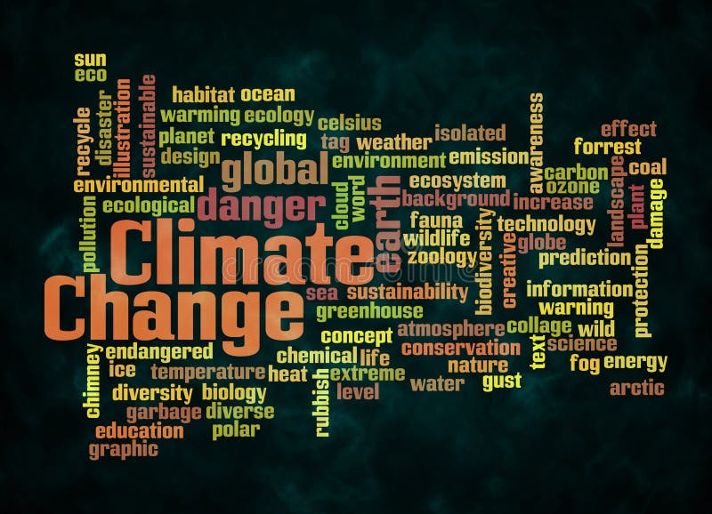 Word Cloud with CLIMATE CHANGE Concept Create with Text only Stock ...