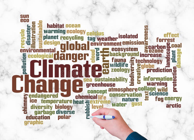 Word Cloud with CLIMATE CHANGE Concept Create with Text only Stock ...