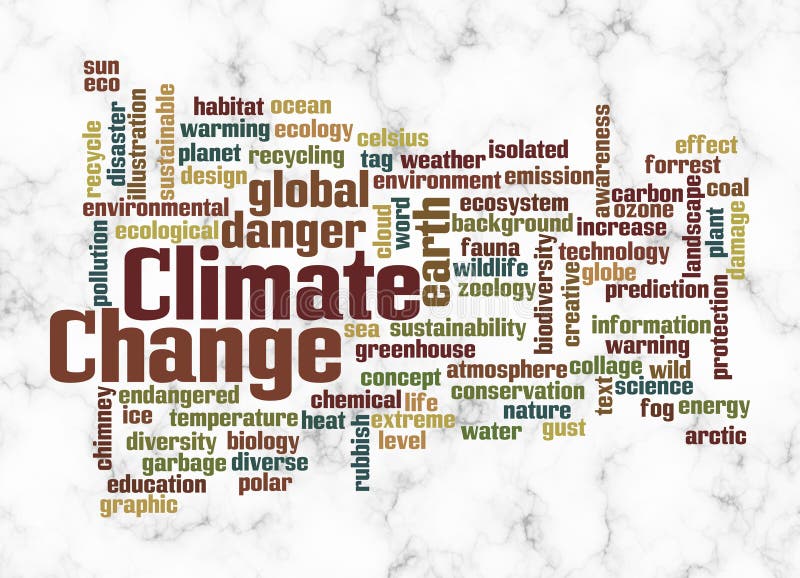 Word Cloud with CLIMATE CHANGE Concept Create with Text only Stock ...