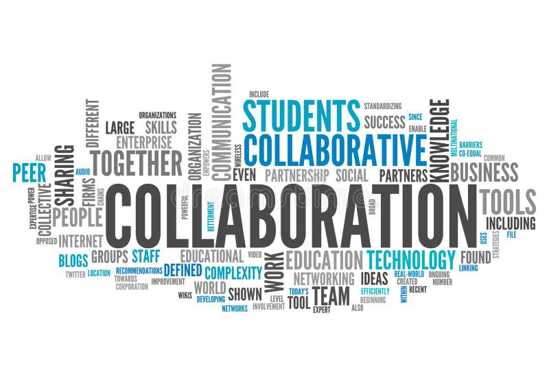 Collaboration Word Cloud stock vector. Illustration of partnership ...