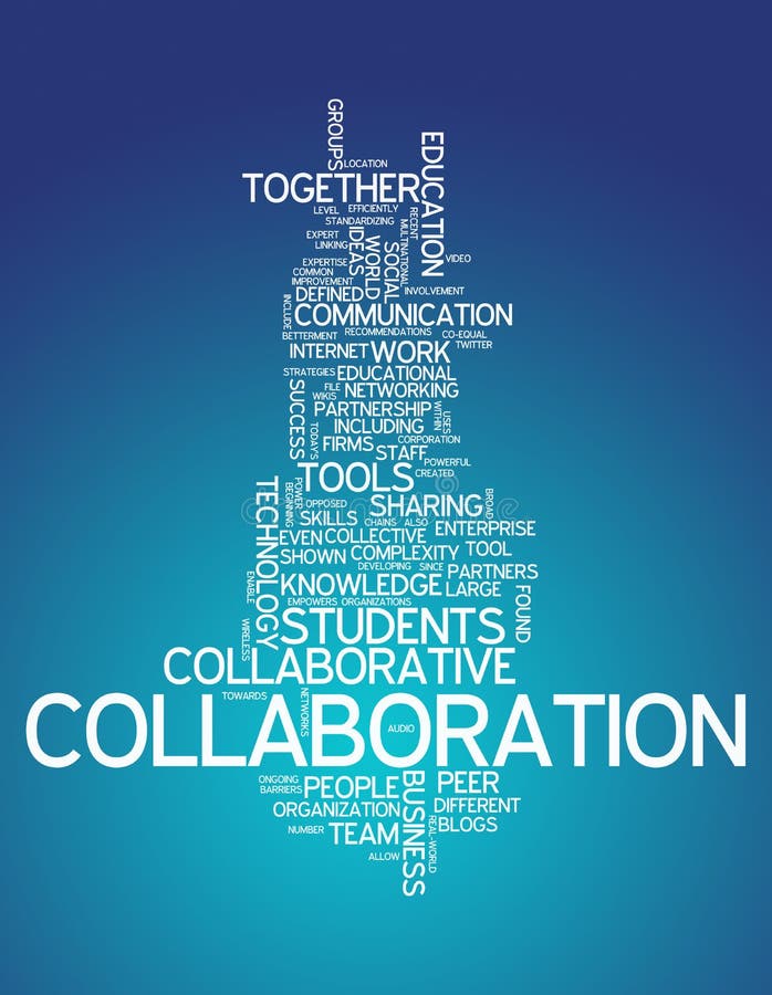 Word Cloud Collaboration stock illustration. Illustration of skills ...