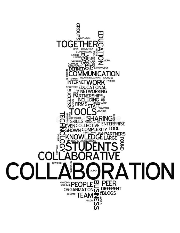 Word Cloud Collaboration stock illustration. Illustration of operative ...