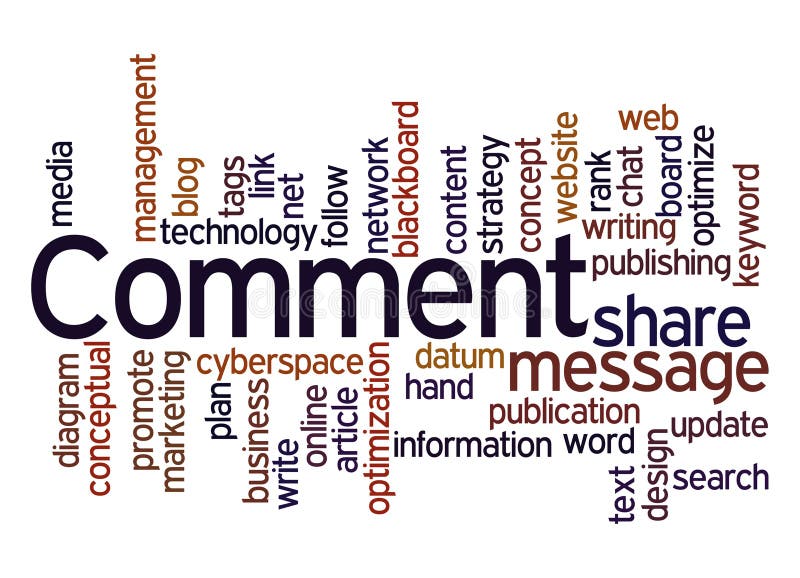 Word Cloud with COMMENT Concept Stock Illustration - Illustration of ...