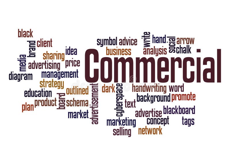 Word Cloud with COMMERCIAL Concept Stock Illustration - Illustration of ...