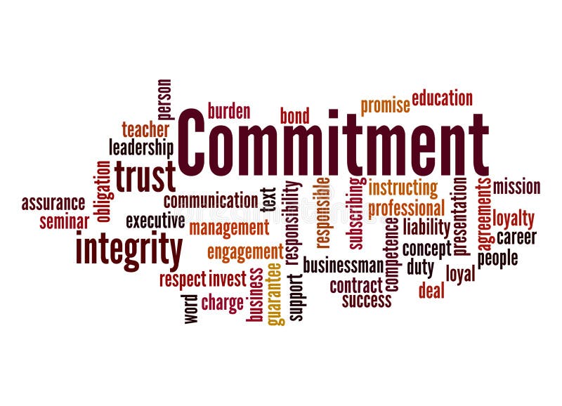 Word Cloud with COMMITMENT Concept Stock Image - Image of liability ...
